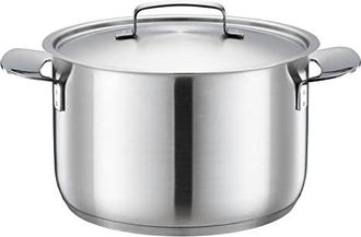 Fiskars Kasserolle, 5 l, Unbeschichtet, Für alle Kochfelder geeignet, Recycelter Edelstahl, All Steel, Silber, 1064752