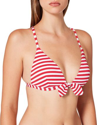 Sylvie Flirty Lingerie Damen Bikinioberteil Bajula, Rot (Red/White Stripes 4300), 40 (Herstellergröße: 85B)