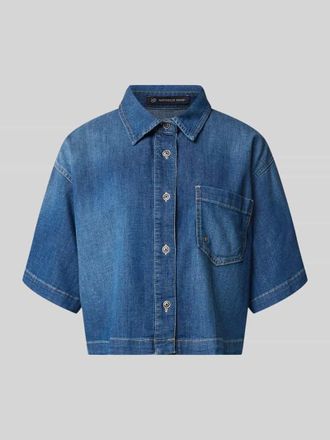 Raffaello Rossi Boxy Fit Jeansbluse mit Brusttasche Modell ZURI