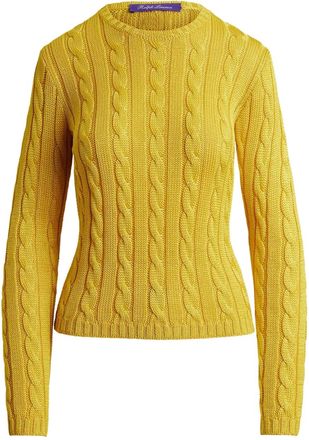 Ralph Lauren Collection pull en maille torsadée - Jaune