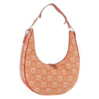 Ferragamo Pre-owned Canvas Shoulder Bag - - Pre-owned - Damen - Orange - ONE SIZE