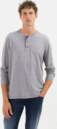 Camel Active Langarmshirt aus nachhaltigen Baumwollmix Langarm Henley