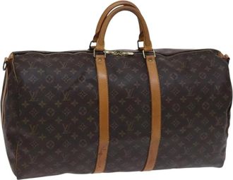 Louis Vuitton unisex, Pre-owned, Brun, Taille: ONE Size Sac de voyage en toile Monogram Pre-owned