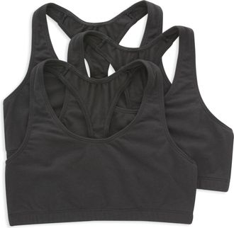 Hanes Damen-Bralette, Ringerr&uuml;cken, T-R&uuml;cken, 3er-Pack, Schwarz/Schwarz/Schwarz, XX-Large