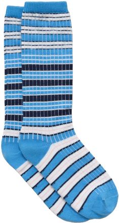 Marni chaussettes à rayures - Bleu