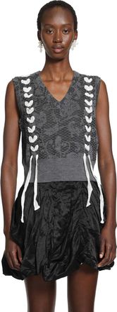 Renli Su Knit Floral Vest