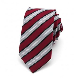 TigerTie Designer cravate en bordeaux gris noir argent ray&eacute;