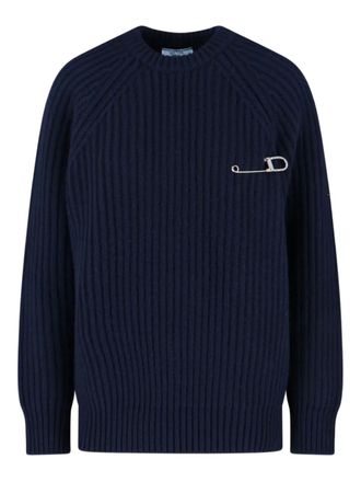 Prada pull c&ocirc;tel&eacute; - Bleu