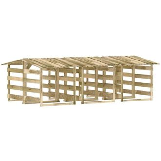 vidaXL Vidaxl - Pergolas avec toits 6 pcs 100x90x100 cm Bois de pin impr&eacute;gn&eacute;