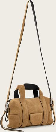 AllSaints Ares - Kleine, kompakte Umh&auml;ngetasche in Keksbraun-Brown