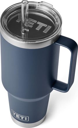 Yeti Rambler Trinkbecher Mit Trinkhalmdeckel, Navy, 42 oz (1,2 l)