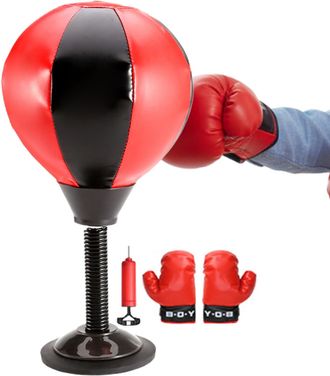Generic Boxsack F&uuml;r Schreibtisch | Saugnapf Aufblasbarer Geschwindigkeitsball,Boxsack Geschwindigkeitsball,F&uuml;r Jugendliche Erwachsene B&uuml;ro Mitarbeiter Student