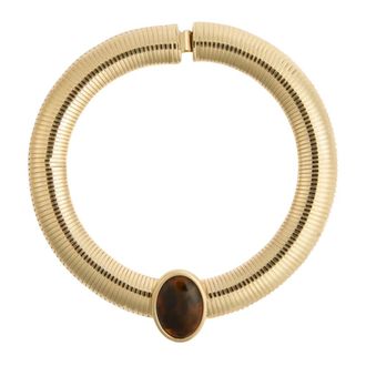 Liviana Conti Femme, Accessoires, Jaune, Taille: ONE Size Soraya Oval-Pendant Necklace