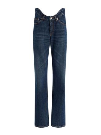 Jean Paul Gaultier Straight Leg Jeans - Blau