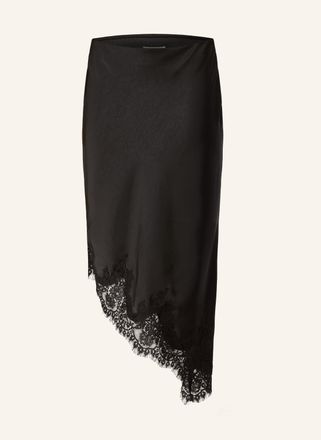 Neo Noir Neo Noir Satinrock Fiora Mit Spitze schwarz