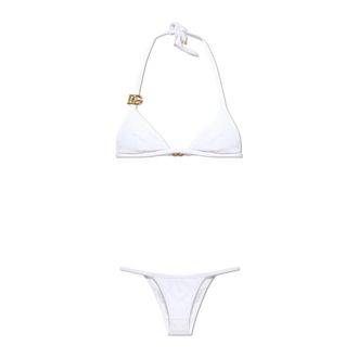 Dolce & Gabbana Triangle Bikini with DG Logo - - Swimwear - Damen - Wei&szlig; - M