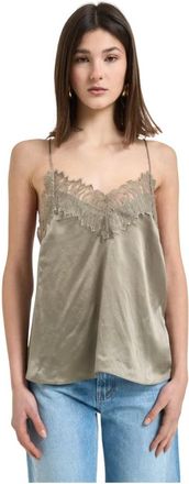 Iro Iro, Femme, Blouses et Chemises, Vert, Taille: 36 FR Satin Top