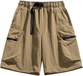 Generic Short court pour homme UPF50+ Short cargo d&eacute;t&eacute; en soie glac&eacute;e Loose Tendance Casual Sports, caf&eacute;, XL