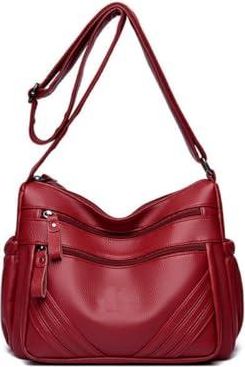 Generic Sac bandouli&egrave;re &eacute;l&eacute;gant pour femme avec bandouli&egrave;re ajustable, sac &agrave; bandouli&egrave;re pour femme (Red)