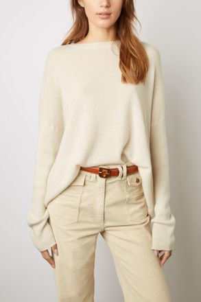 Gerard Darel Pull cachemire &agrave; col rond - LAURREA - Ecru