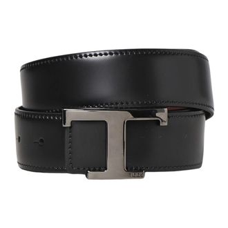 Tod's Homme, Accessoires, Noir, Taille: 110 CM Ceinture en cuir &eacute;l&eacute;gante pour hommes