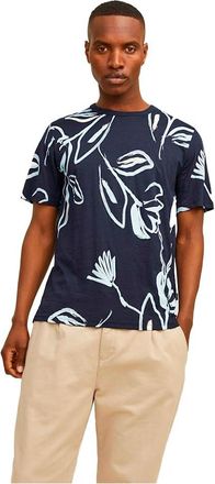 Jack & Jones Male T-Shirt All Over Print Rundhals T-Shirt