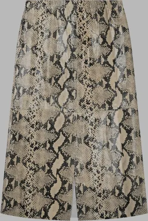 Alysi Python-Print Leather Skirt - Multicolor