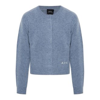 A.P.C. Cardigan Lila - - Knitwear - Damen - Blau - M
