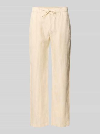 GANT Straight Fit Leinenhose mit Ges&auml;&szlig;taschen