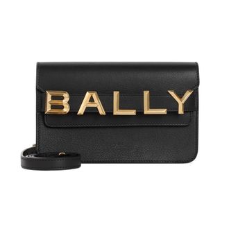Bally Hobo Bags - Logo Crossbody Vernice Black Grained Calf Leather - Gr. unisize - in Schwarz - f&uuml;r Damen