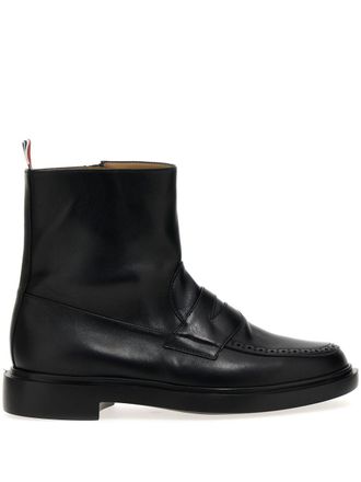 Thom Browne bottines à détail de fente - Noir