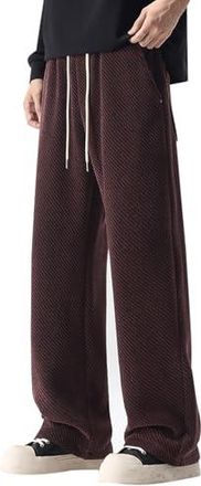 Generic Pantalon dentra&icirc;nement extensible pour homme - Taille &eacute;lastique - Respirant, l&eacute;ger et confortable, Rouge, 4XL