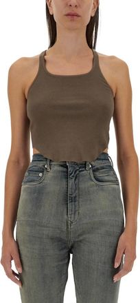 Rick Owens Femme, Tops, Beige, Taille: 40 FR Basic Tank Cropped
