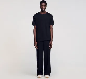 Sandro T-shirt en lin certifi&eacute;
