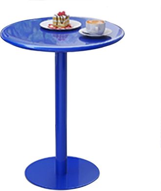 Generic Kleiner runder Esstisch, moderner runder Esstisch mit Tischplatte und Gestell aus Schmiedeeisen, Bartisch, K&uuml;chentisch f&uuml;r 2-4 Personen f&uuml;r kleine Woh