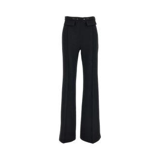 Elisabetta Franchi Weite Hose mit B&uuml;gelfalte - - Trousers - Damen - Schwarzk - XS