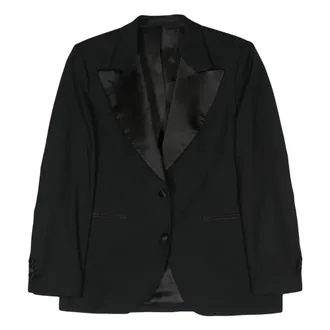 Officine G&eacute;n&eacute;rale Schwarze Satinjacke - - Jackets - Damen - Schwarzk - S