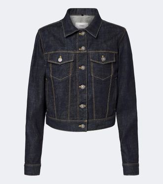 Fendi Cropped Jacke aus Denim