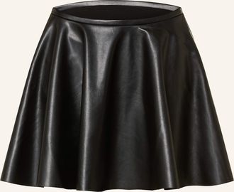 Norma Kamali Norma Kamali Rock In Lederoptik schwarz