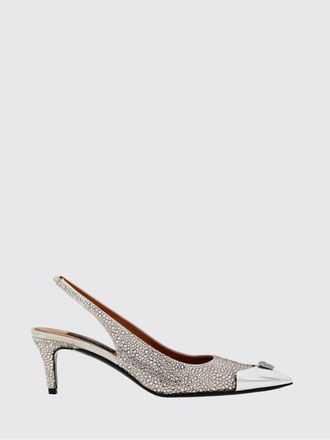 Philipp Plein Escarpins slingback en cuir avec Skull en cristaux et talon moyen