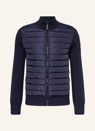 Canada Goose Strickjacke Hybrdige Im Materialmix blau