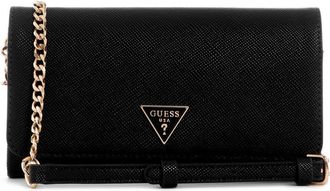 Guess Noelle Damen-Handtasche mit Klappe, Schwarz, One Size, Noelle II Crossbody Flap Organizer