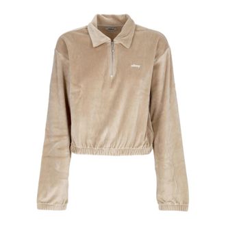 Obey Chenille Sweatshirt Pullover Silbergrau - - Sweatshirts & Hoodies - Damen - Beige - S