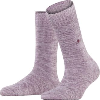Burlington Damen Socken Knittingham W So Wolle Baumwolle gemustert 1 Paar, Lila Sephia Dust 6328, 36-41
