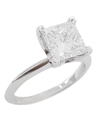 Verde 2ct IGI Certified Lab-grown Princess- Cut Solitaire Diamond Ring