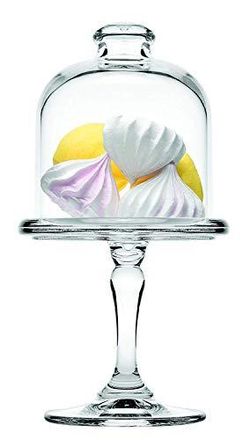 Pasabahce Patisserie Mini-Etagere mit Deckel aus transparentem Glas - Durchmesser 10 cm
