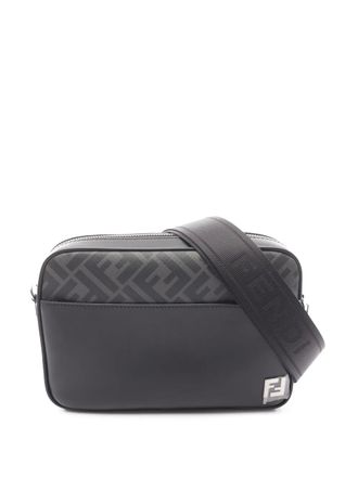 Fendi 2010-2025 Leather and Coated Canvas FF Squared Camera Bag crossbody bag - Noir