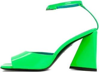 The Attico Sandalen - Green Leather Piper Sandal - Gr. 37,5 (EU) - in Grün - für Damen