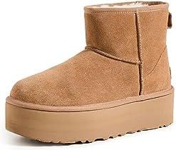 UGG Femme Classic Mini Platform Botte Tendance, Chestnut, 40 EU