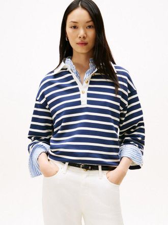 Tommy Hilfiger Sweatshirt GOLD BUTTON RUGBY TERRY SWTSHRT